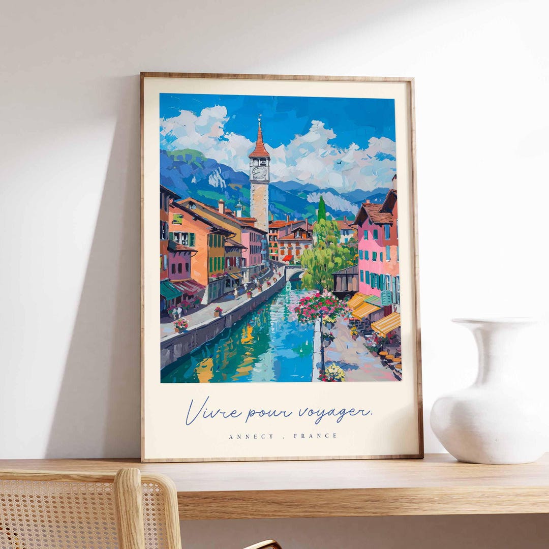 Annecy Poster, France Travel Print, Lake Annecy Print, French Alps ...