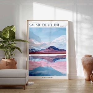 Salar De Uyuni Poster, Bolivia Travel Print, Bolivian Decor, South ...