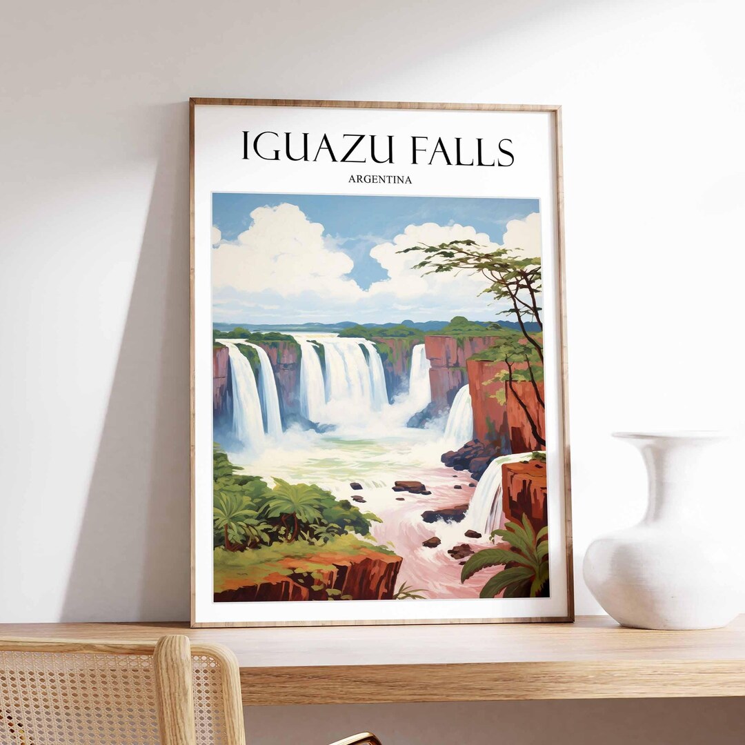 Iguazu Falls Poster, Iguazu Falls Travel Print, Argentina Wall Art ...