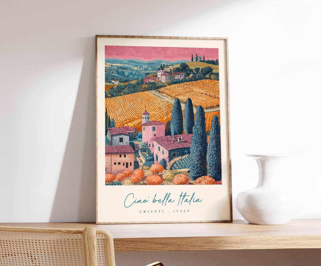 Chianti Poster, Chianti Travel Print, Chianti Travel Art, Chianti Wall ...
