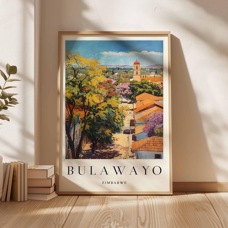 Bulawayo Zimbabwe Travel Poster: African City Wall Art - Etsy