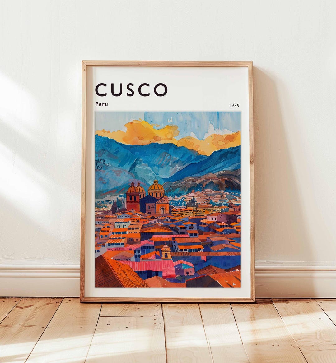 Cusco Peru Travel Poster: Incan & Andes Wall Art - Etsy