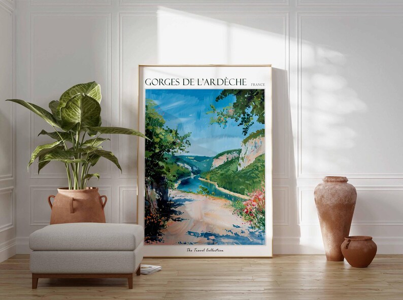 Gorges De L'ardèche France Travel Poster: European Wall Art - Etsy