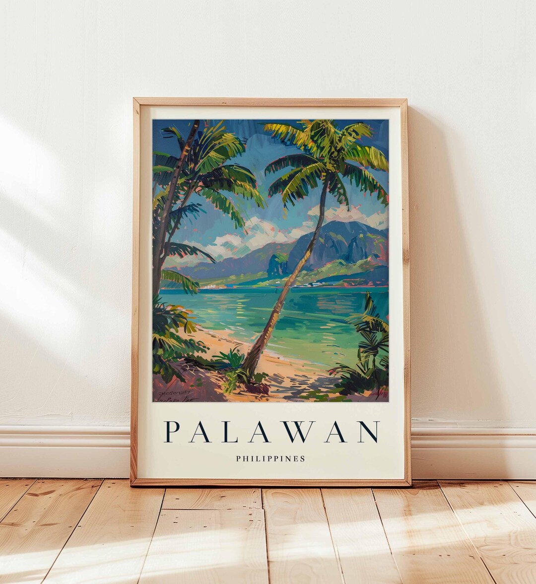 Palawan Poster, Philippines Travel Print, Island Wall Art, Tropical ...