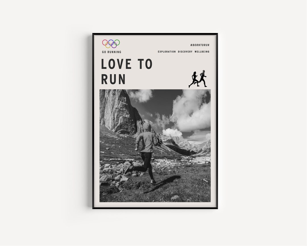 Love to Run Poster, Running Print, Running Wall Art , Gift for Runner ...