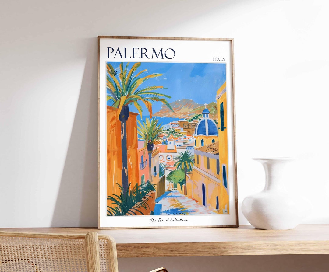 Palermo Poster, Italian Travel Print, Palermo Travel Art, Palermo Wall ...