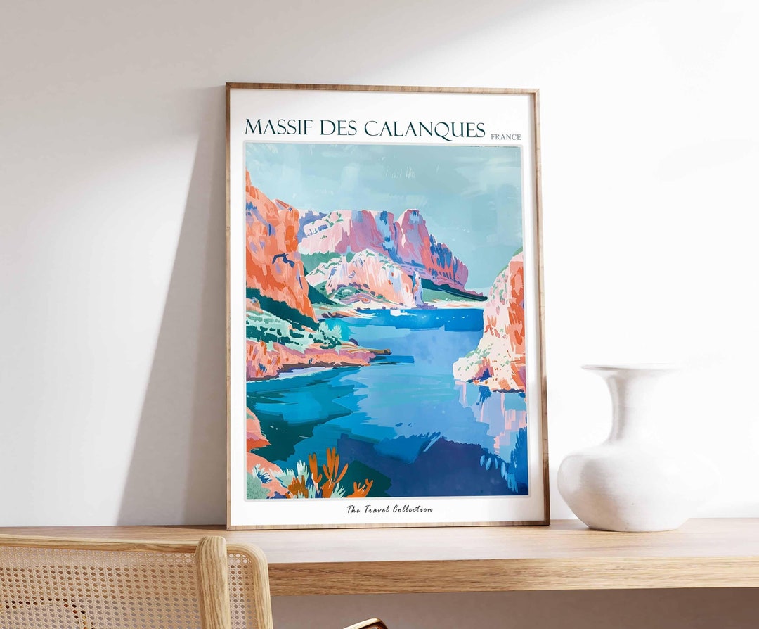 Massif Des Calanques Poster, France Travel Print, French Decor, Europe ...