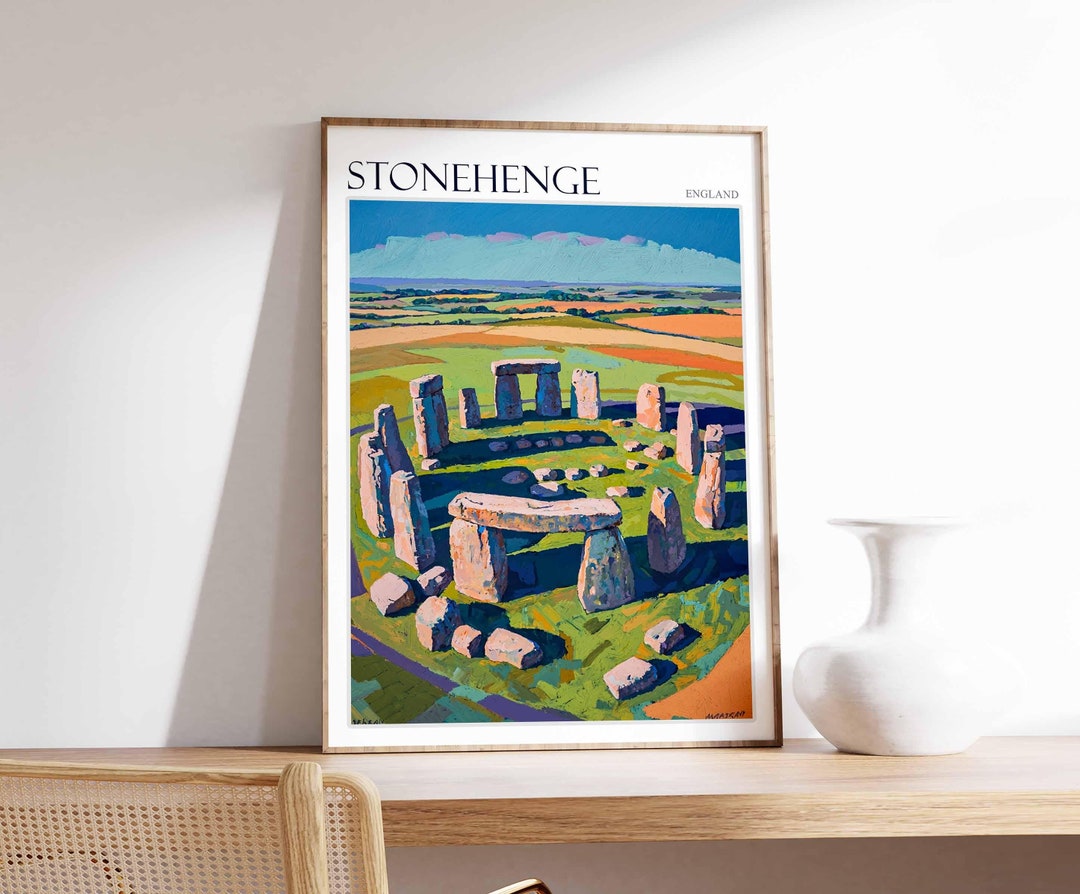 Stonehenge Poster, England Travel Print, British Decor, United Kingdom ...