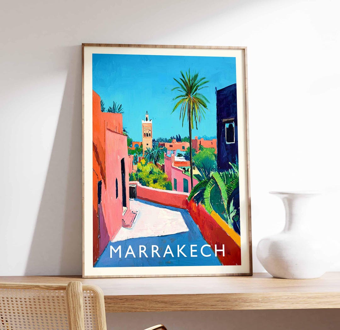 Marrakech Poster, Marrakech Morocco Print, City Wall Art, Marrakech ...