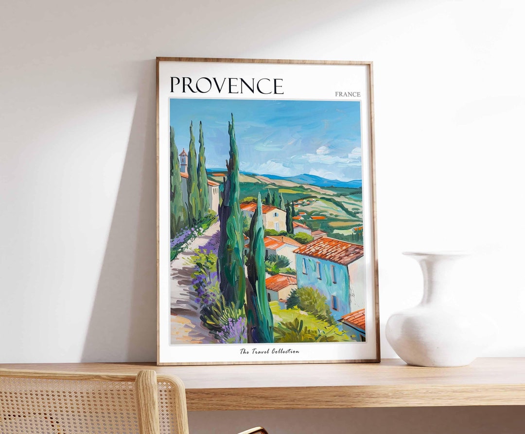 Provence Poster, France Travel Print, French Decor, Europe Travel ...