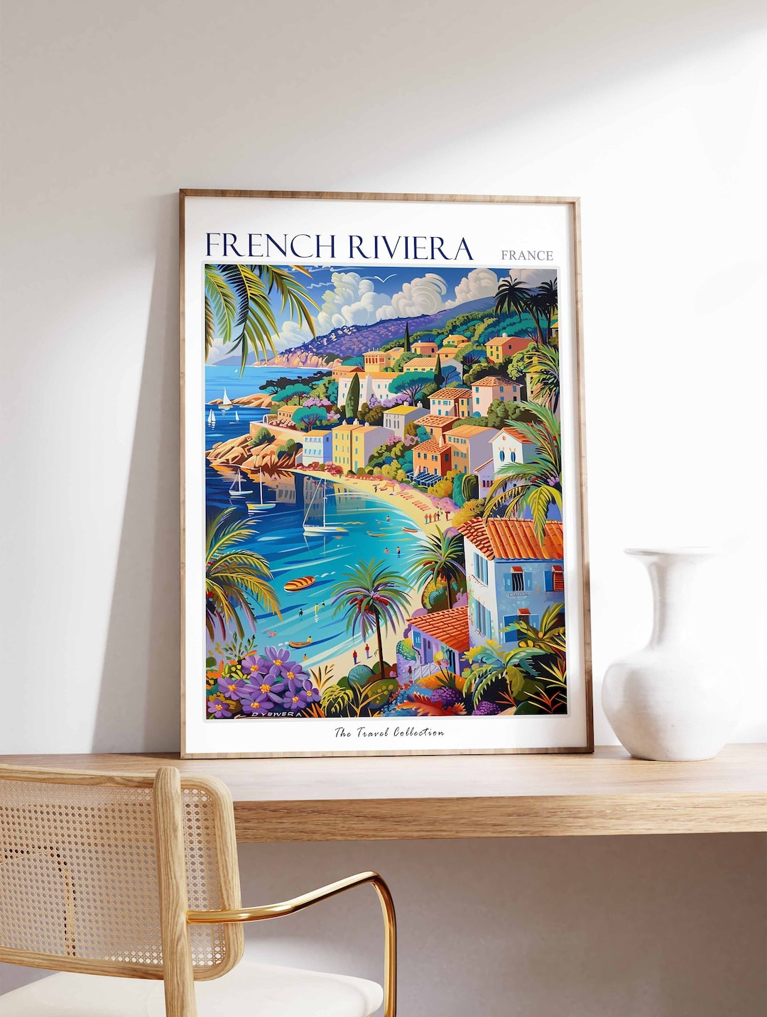 French Riviera Poster, French Riviera Travel Print, French Travel ...