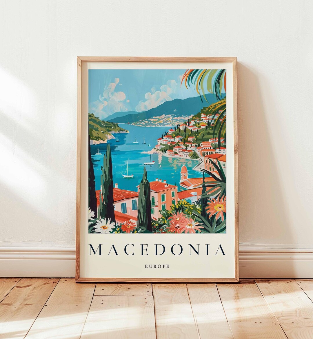 Macedonia Travel Poster: Balkan Wall Art, Historic Decor - Etsy