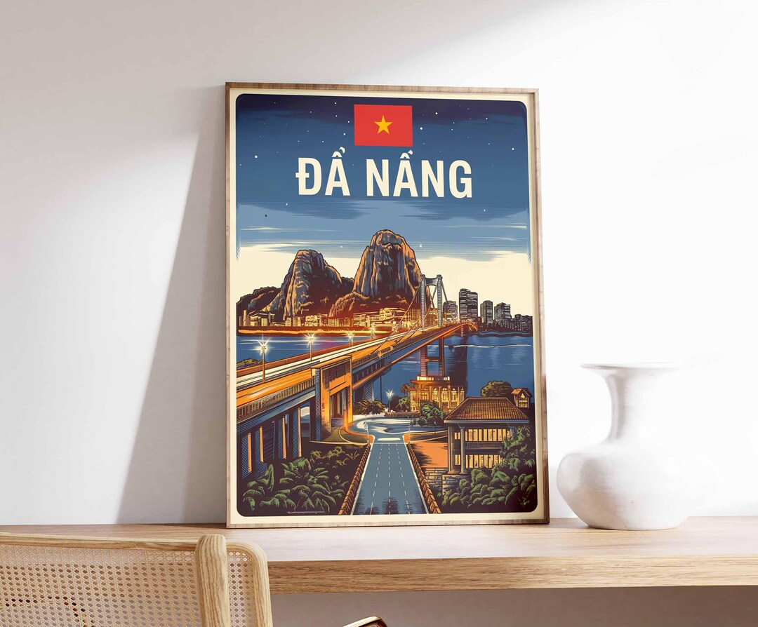 Da Nang Print, Southeast Asia Poster, Vietnam Travel Poster, Travel ...