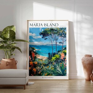 Maria Island Poster, Australia Travel Print, Australian Decor, Oceania ...