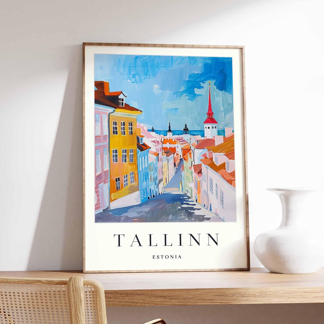 Tallinn Estonia Poster: Minimalist Old Town Travel Print - Etsy