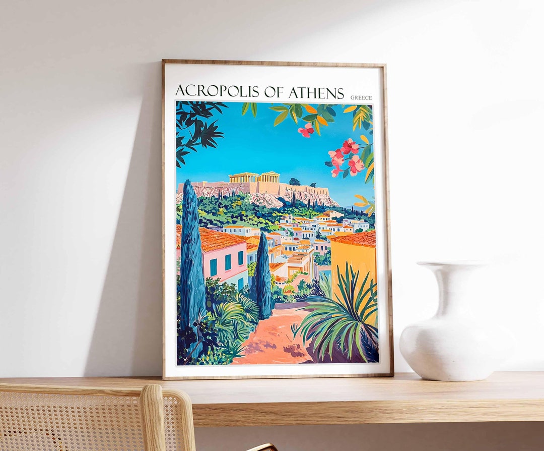 Acropolis of Athens Poster, Acropolis of Athens Travel Print, Greek ...