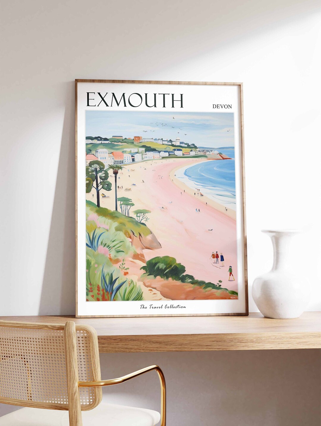 Exmouth Poster, Exmouth Travel Print, Devon Travel Poster, British ...