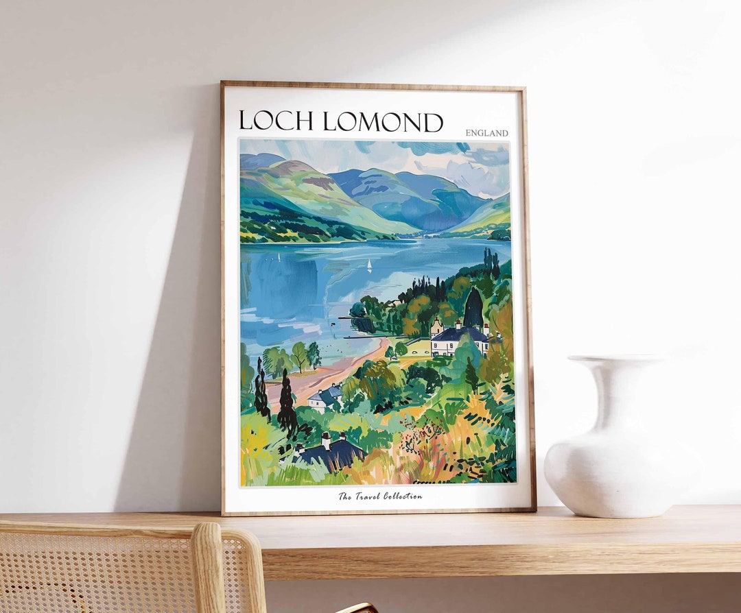 Loch Lomond Poster, Mountain Poster, England Poster, Scottish Highlands ...