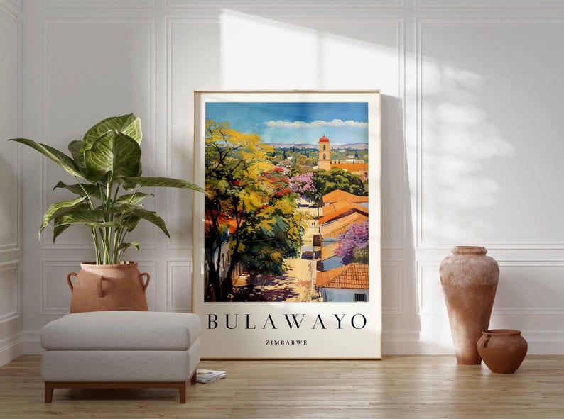 Bulawayo Zimbabwe Travel Poster: African City Wall Art - Etsy