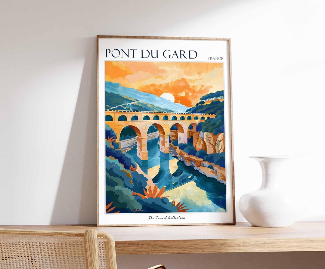 Pont Du Gard Poster, France Travel Print, French Decor, Europe Travel ...