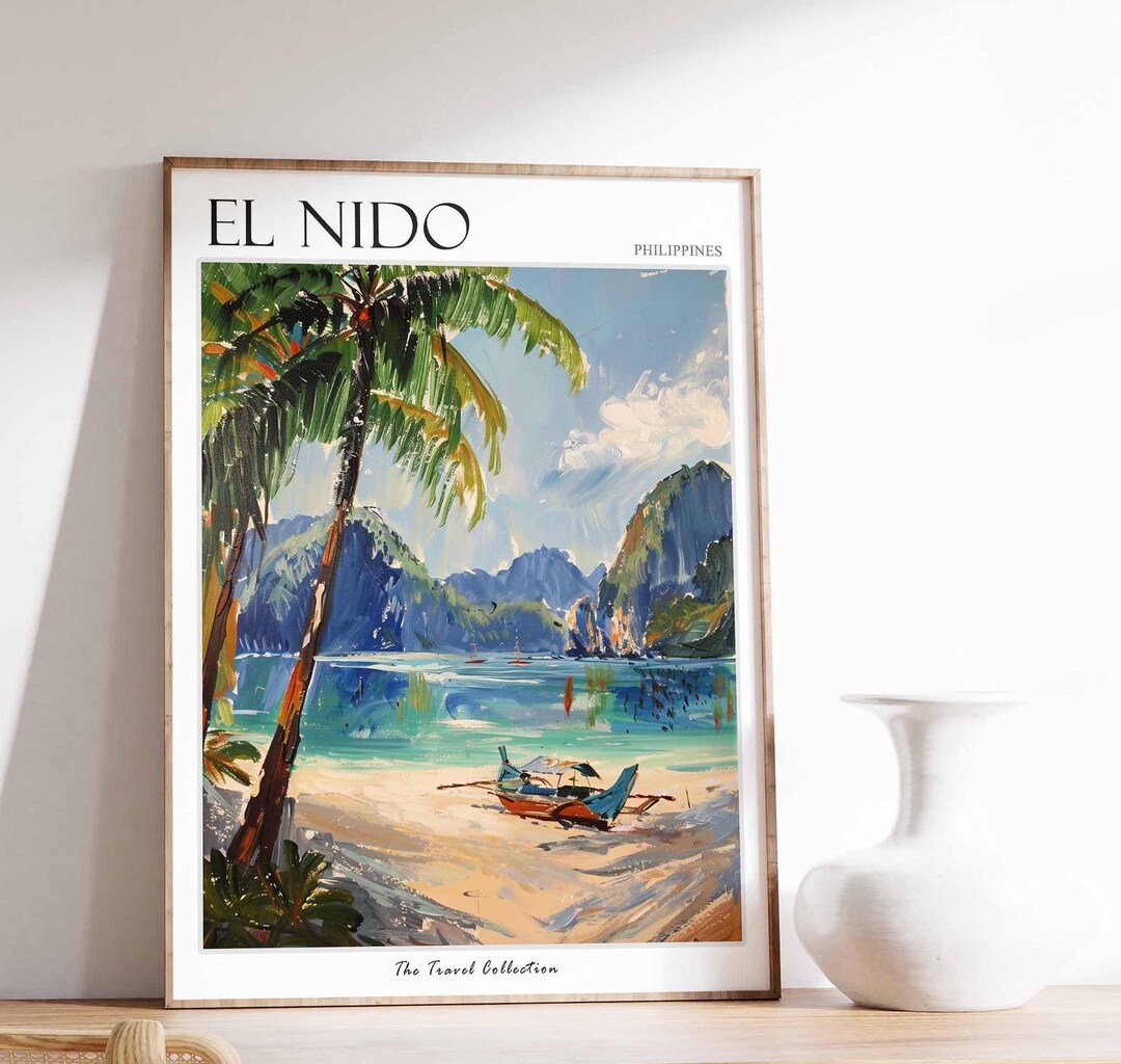 El Nido Poster, Philippines Travel Print, Filipino Decor, Asia Travel ...