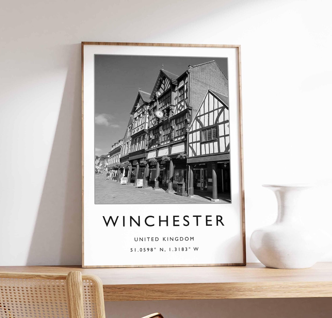 Winchester Poster, England Poster, Winchester Print, Winchester Wall ...