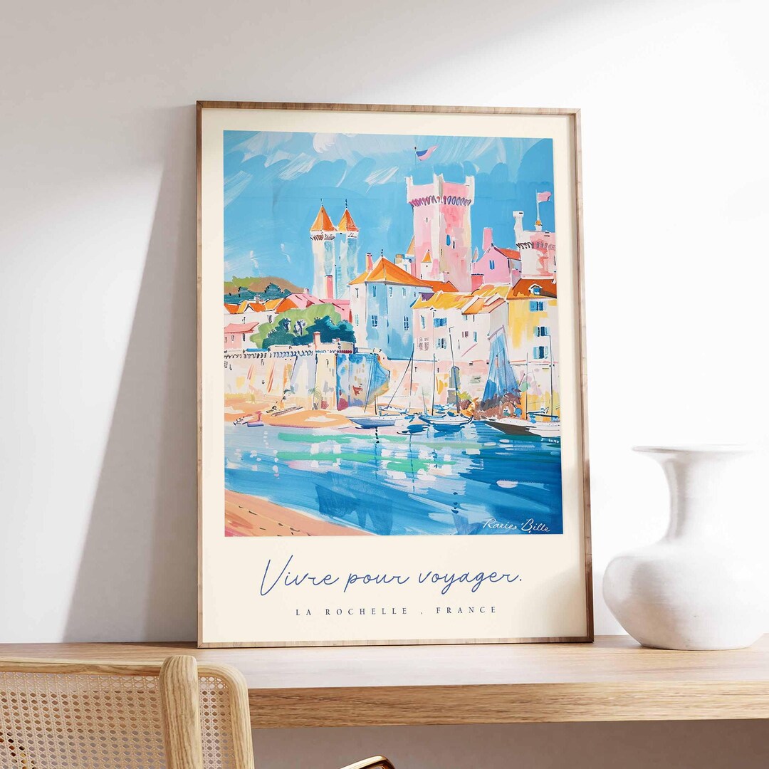La Rochelle France Poster: Coastal Harbor City Travel Print - Etsy