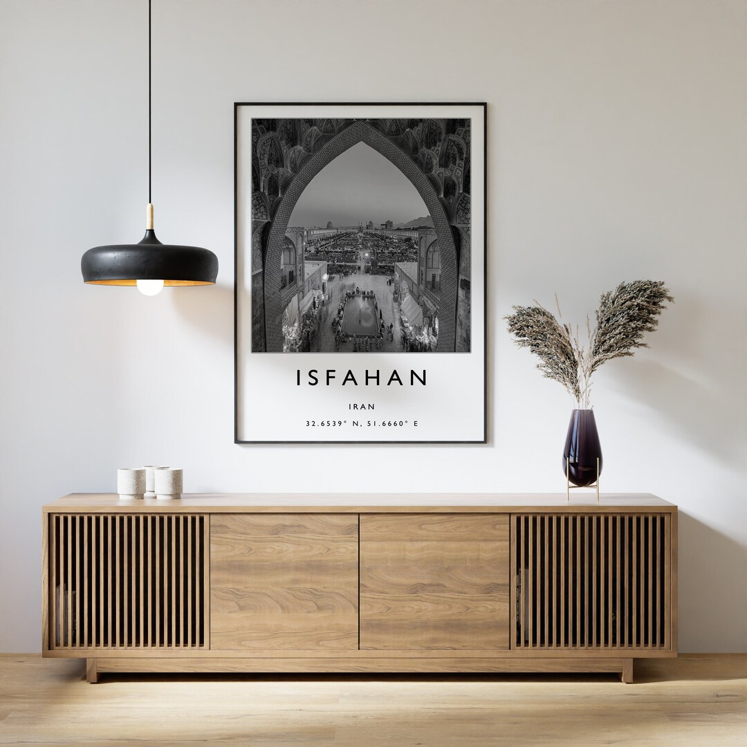 Isfahan Mosque Iran Travel Poster Iran Travel Print Islamic - Etsy