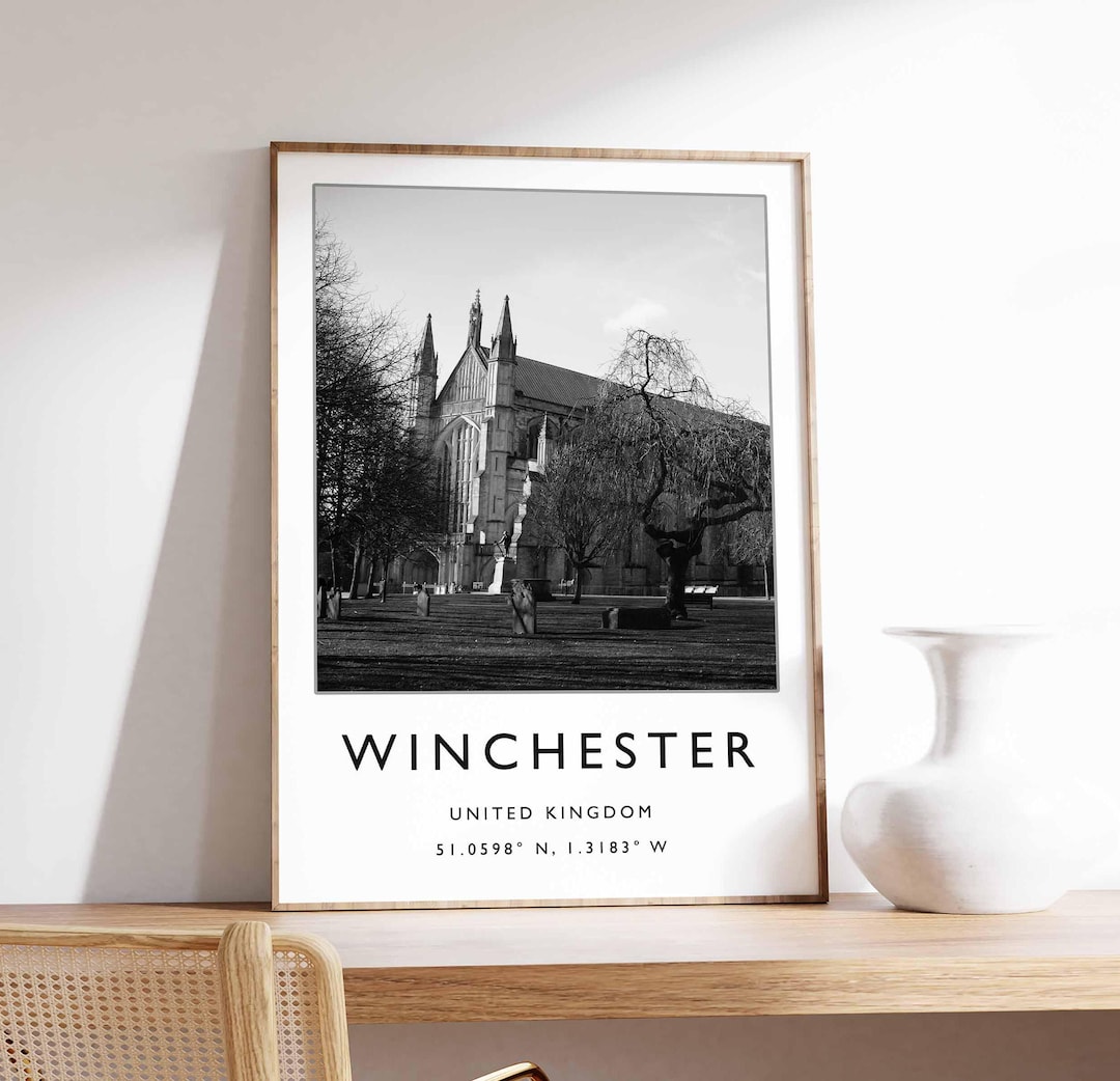 Winchester Poster, England Poster, Winchester Print, Winchester Wall ...