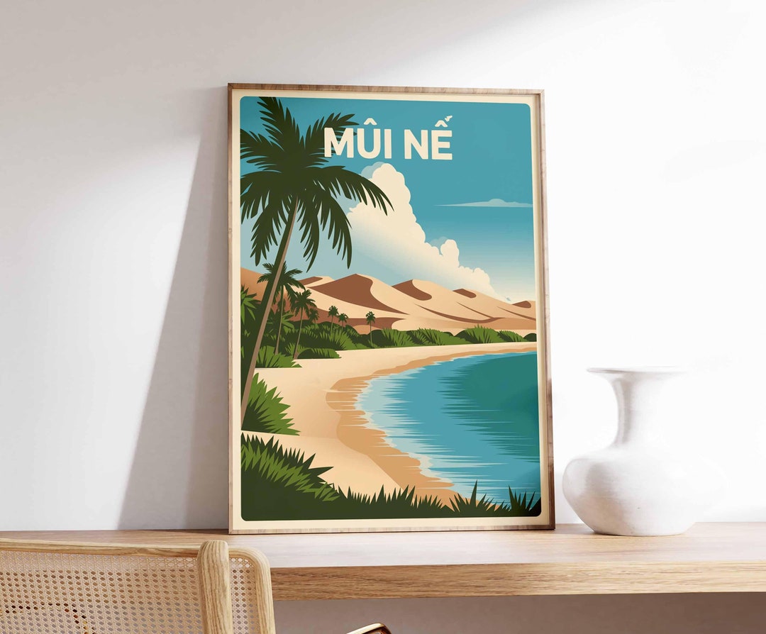 Mui Ne Print, Southeast Asia Poster, Vietnam Travel Poster, Travel Wall ...