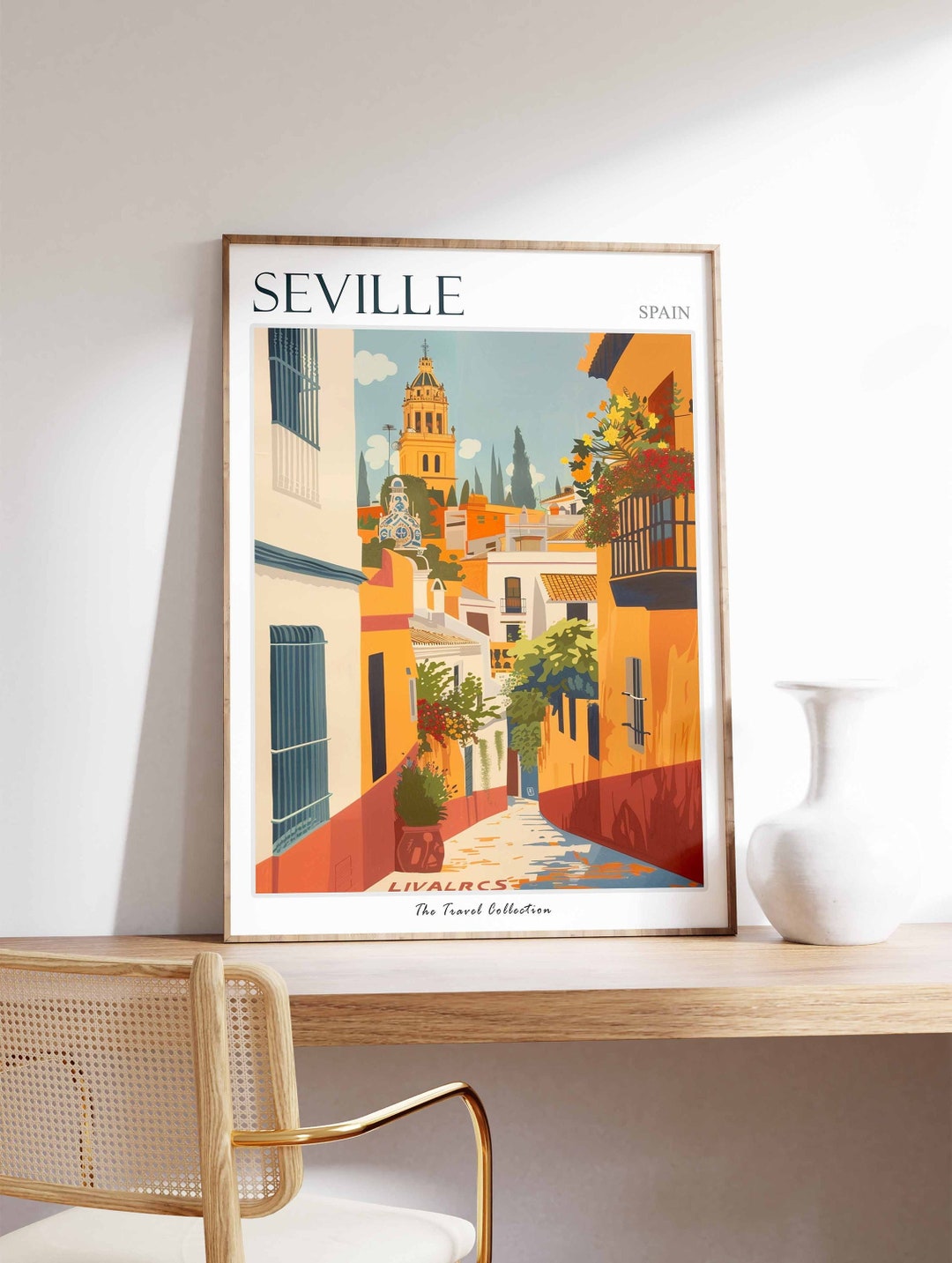 Seville Poster, Seville Travel Print, Spain Travel Poster, Spanish ...