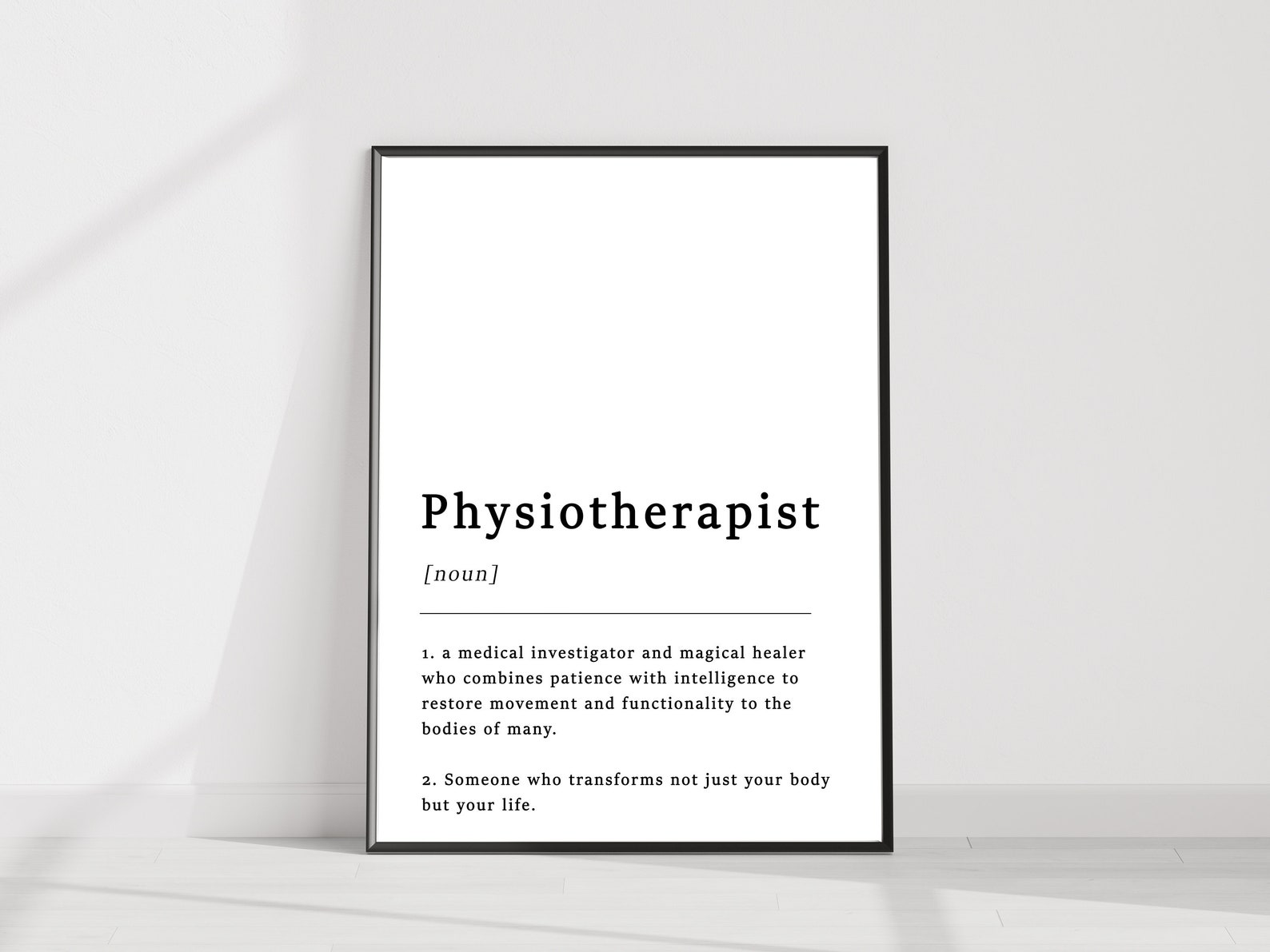 Definition of Physiotherapist Quote Poster Print - Etsy UK