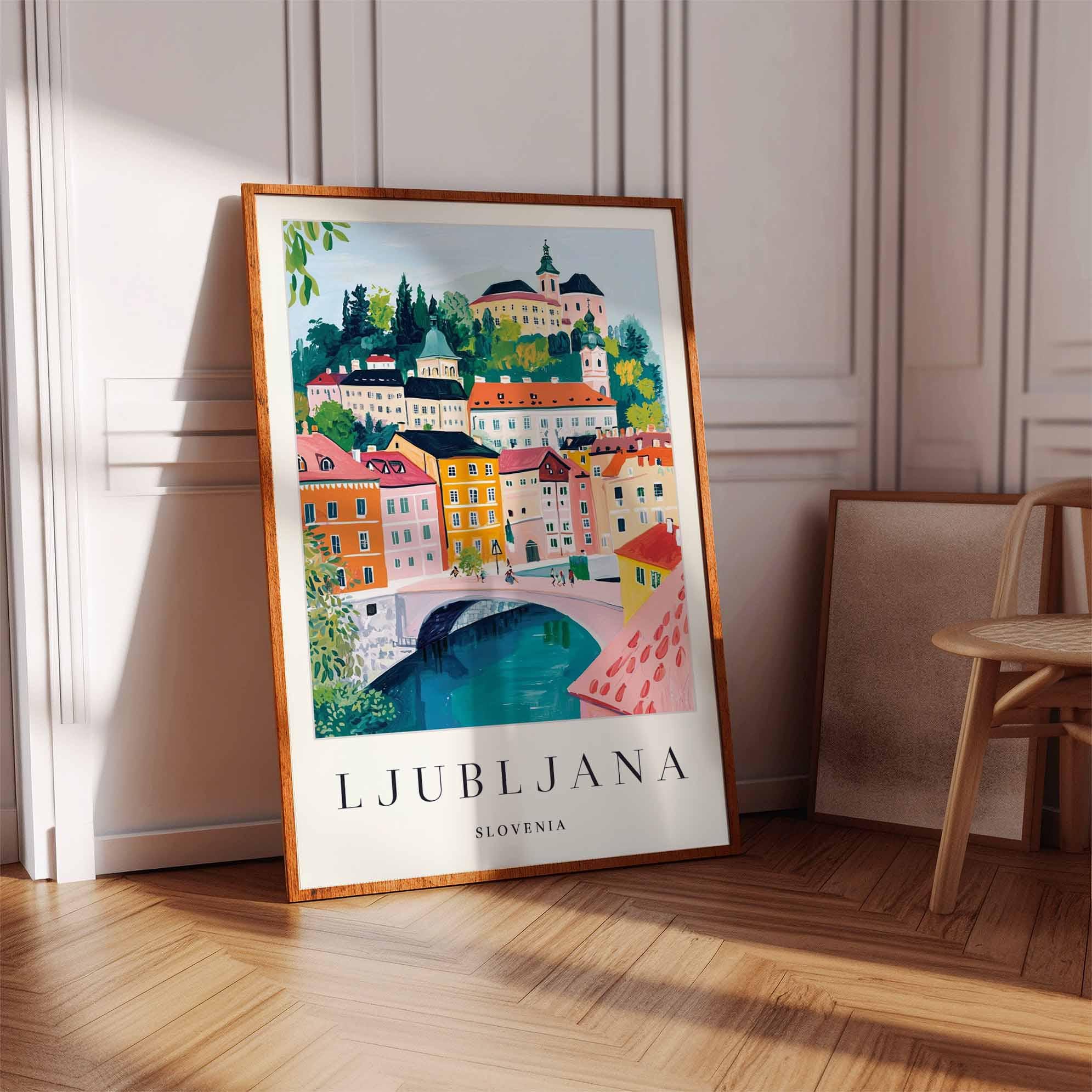 Ljubljana Poster: Slovenia Travel Art, Balkan Decor - Etsy