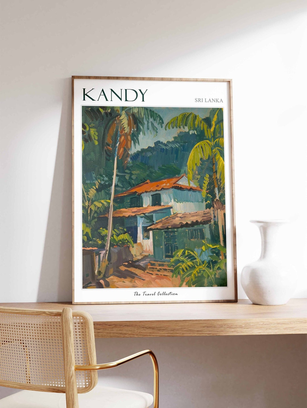Kandy Travel Poster, Kandy Travel Print, Sri Lanka Poster, Tropical ...