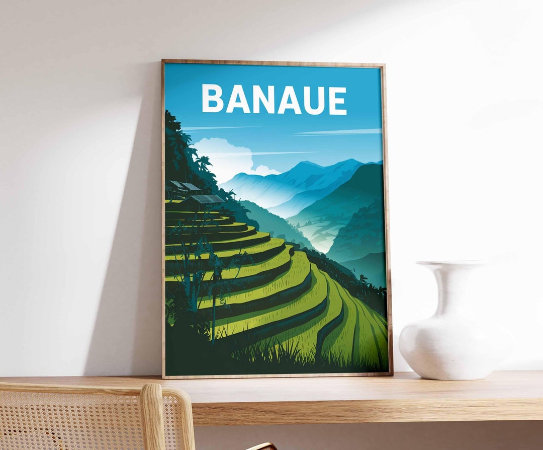 Banaue Print, Southeast Asia Poster, Philippines Travel Poster, Travel ...