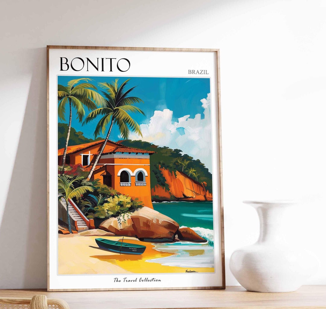 Bonito Poster, Brazil Travel Print, Brazilian Decor, South America ...