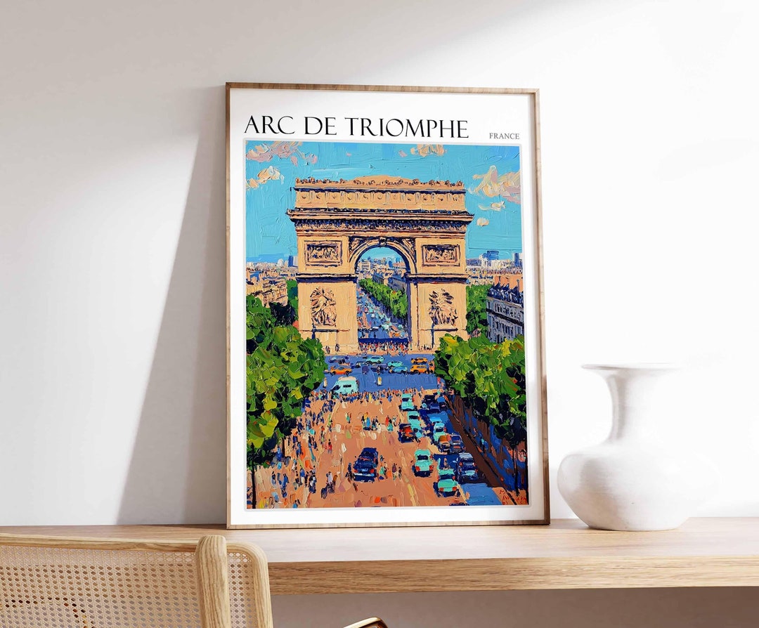 Arc De Triomphe Poster, Arc De Triomphe Travel Print, French Travel ...