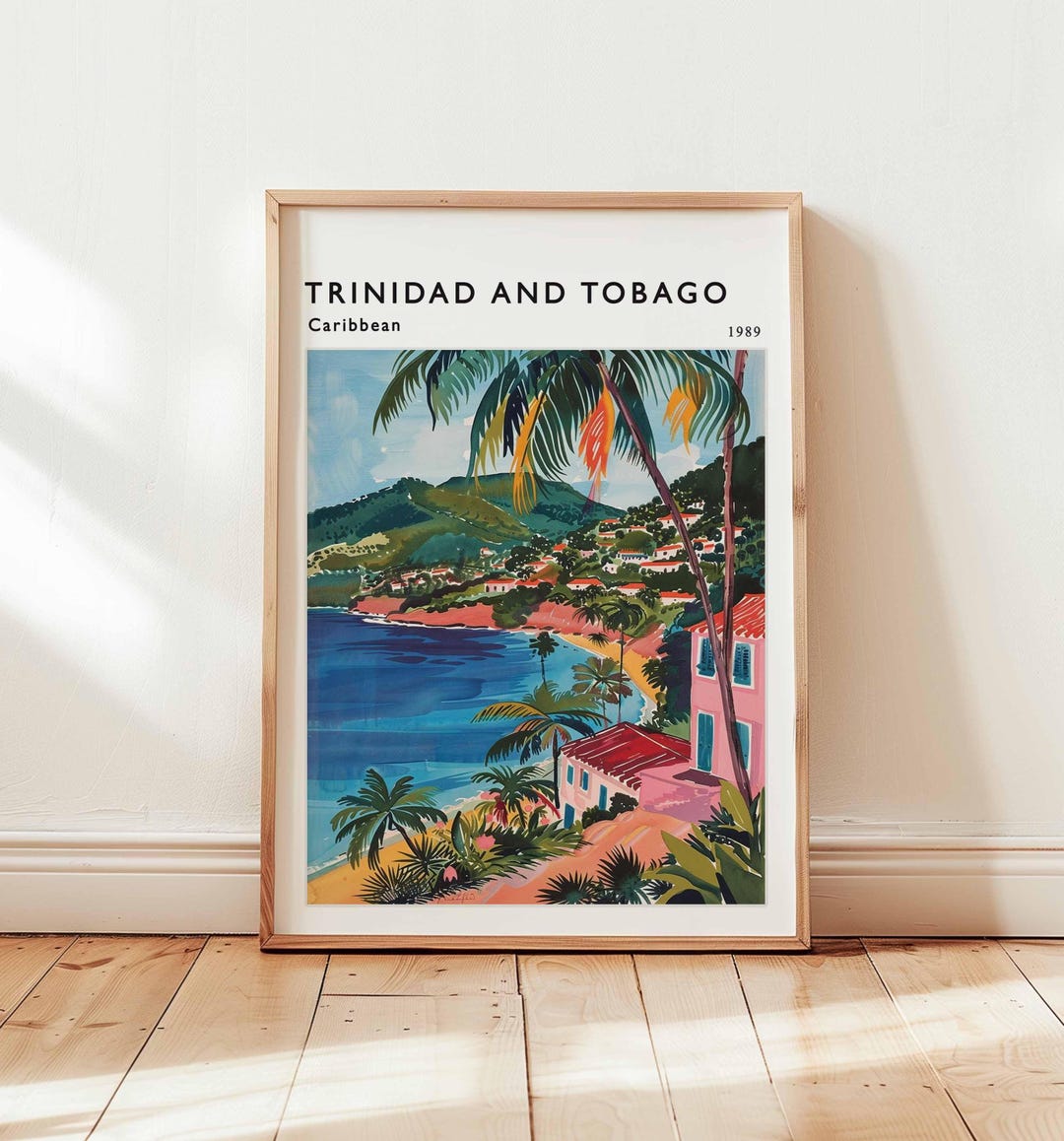 Trinidad & Tobago Travel Poster: Vibrant Caribbean Island Art - Etsy