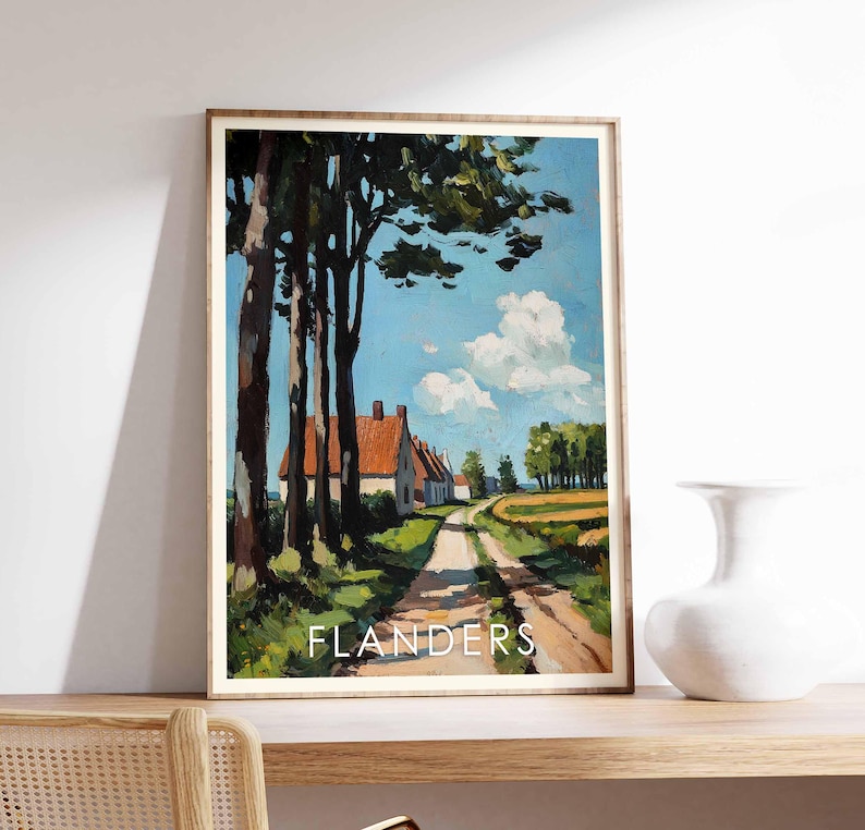 Flanders Landscape Poster: Belgian Art Print - Etsy