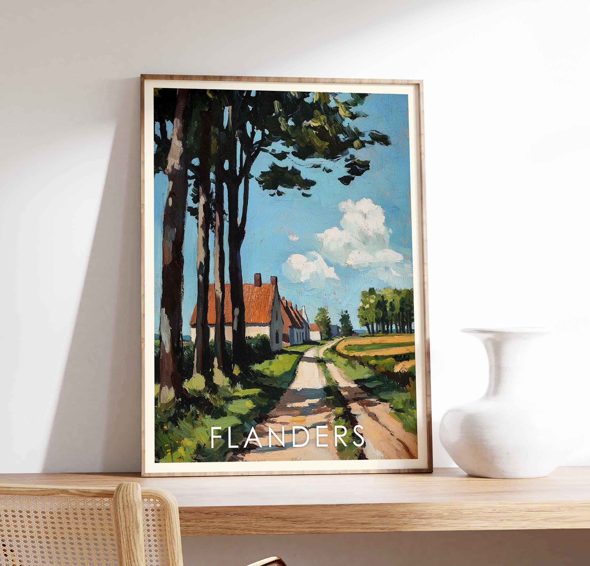 Flanders Landscape Poster: Belgian Art Print - Etsy