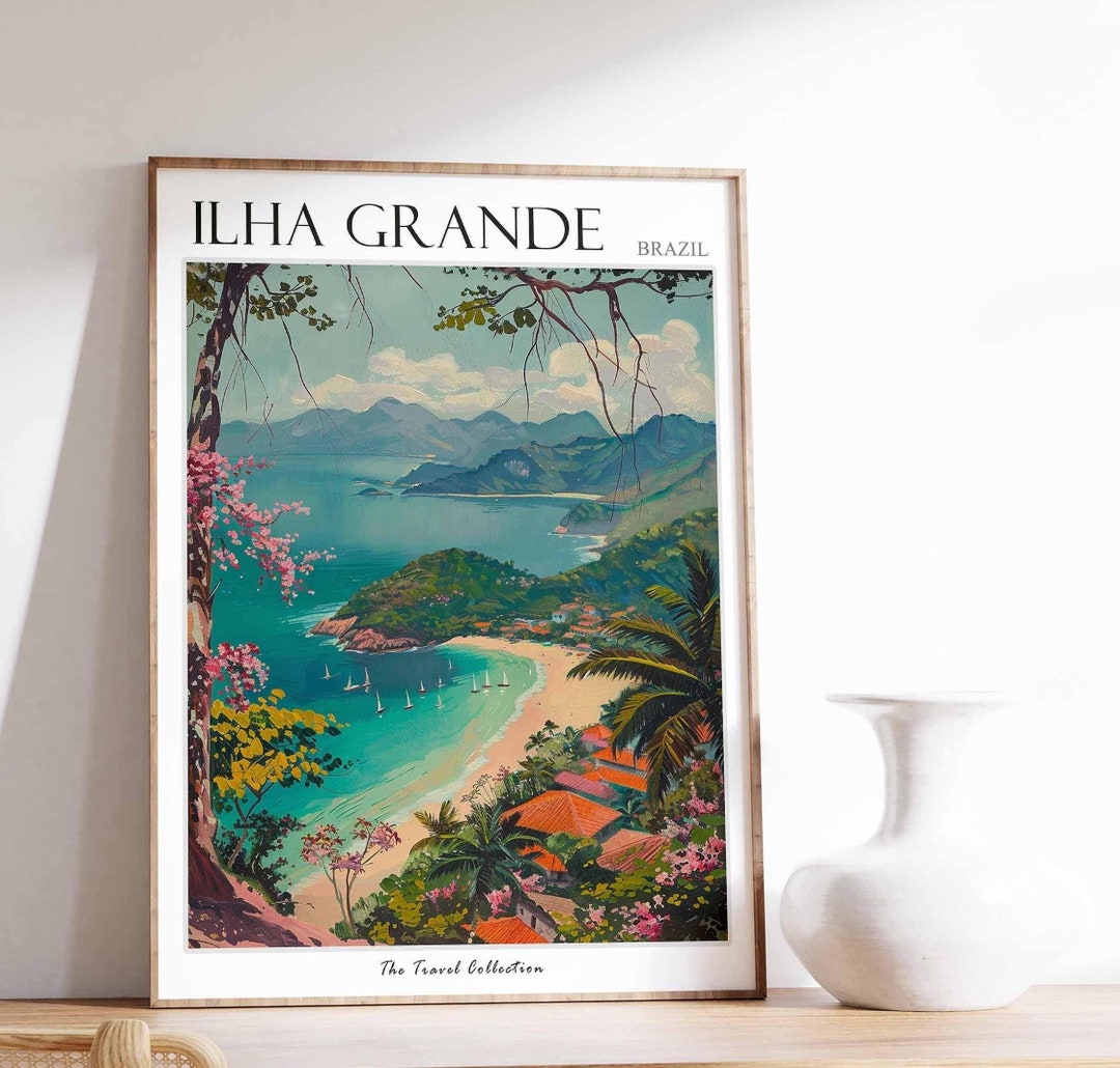 Ilha Grande Poster, Brazil Travel Print, Brazilian Decor, South America ...