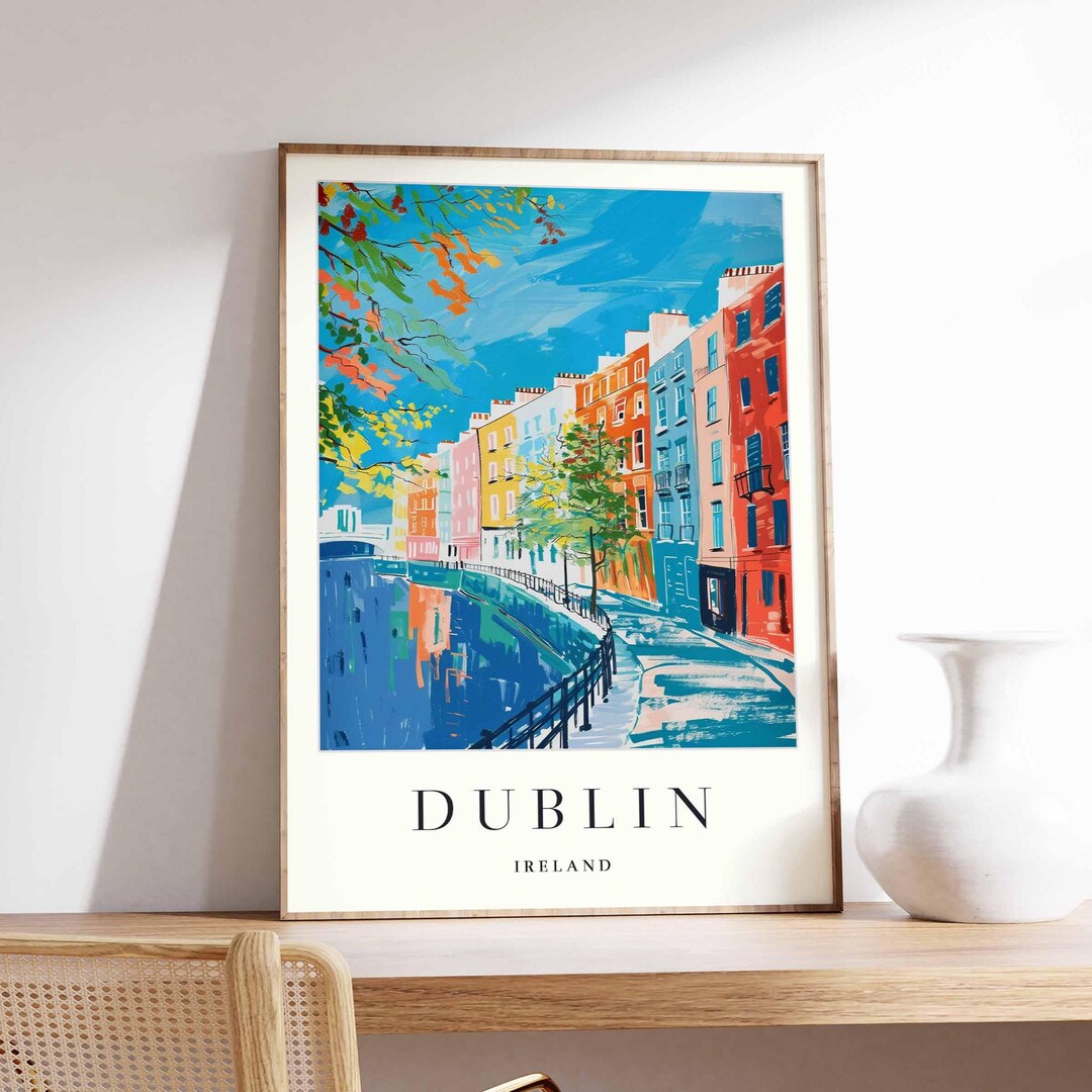 Dublin Poster, Ireland Print, Dublin Wall Art, Dublin City Map Decor ...