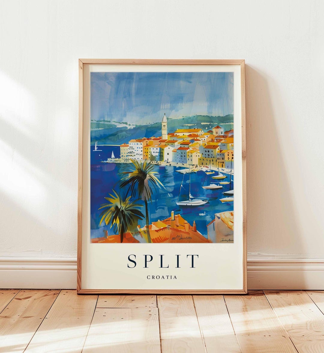 Split Croatia Travel Poster: Dalmatian Coast Art Print - Etsy