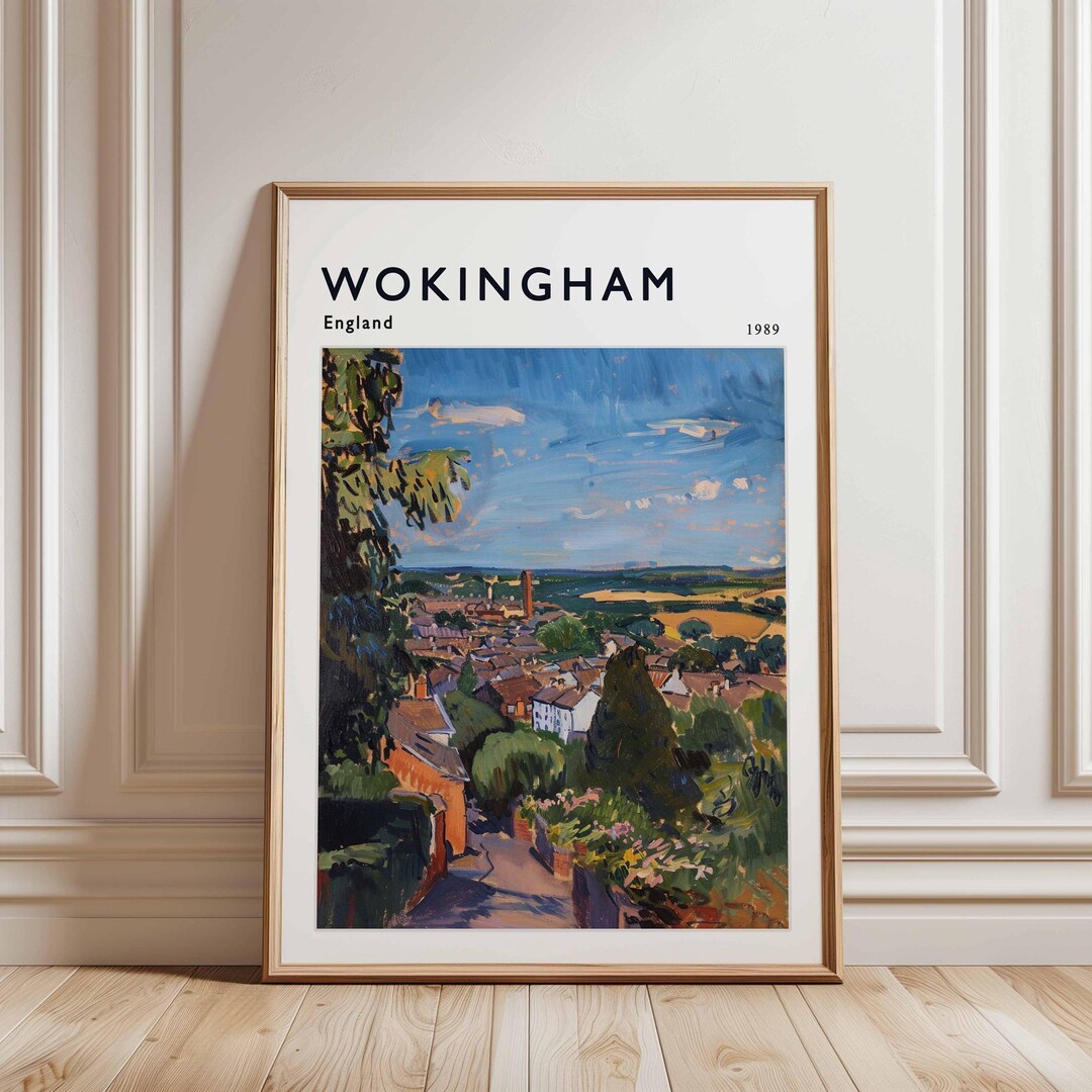 Wokingham England Poster: Modern UK Travel Print - Etsy