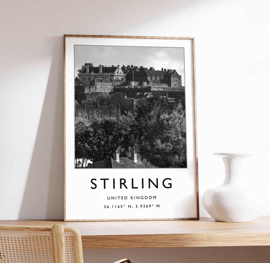 Stirling Poster, UK Poster, Stirling Wall Art, Stirling Print, Stirling ...