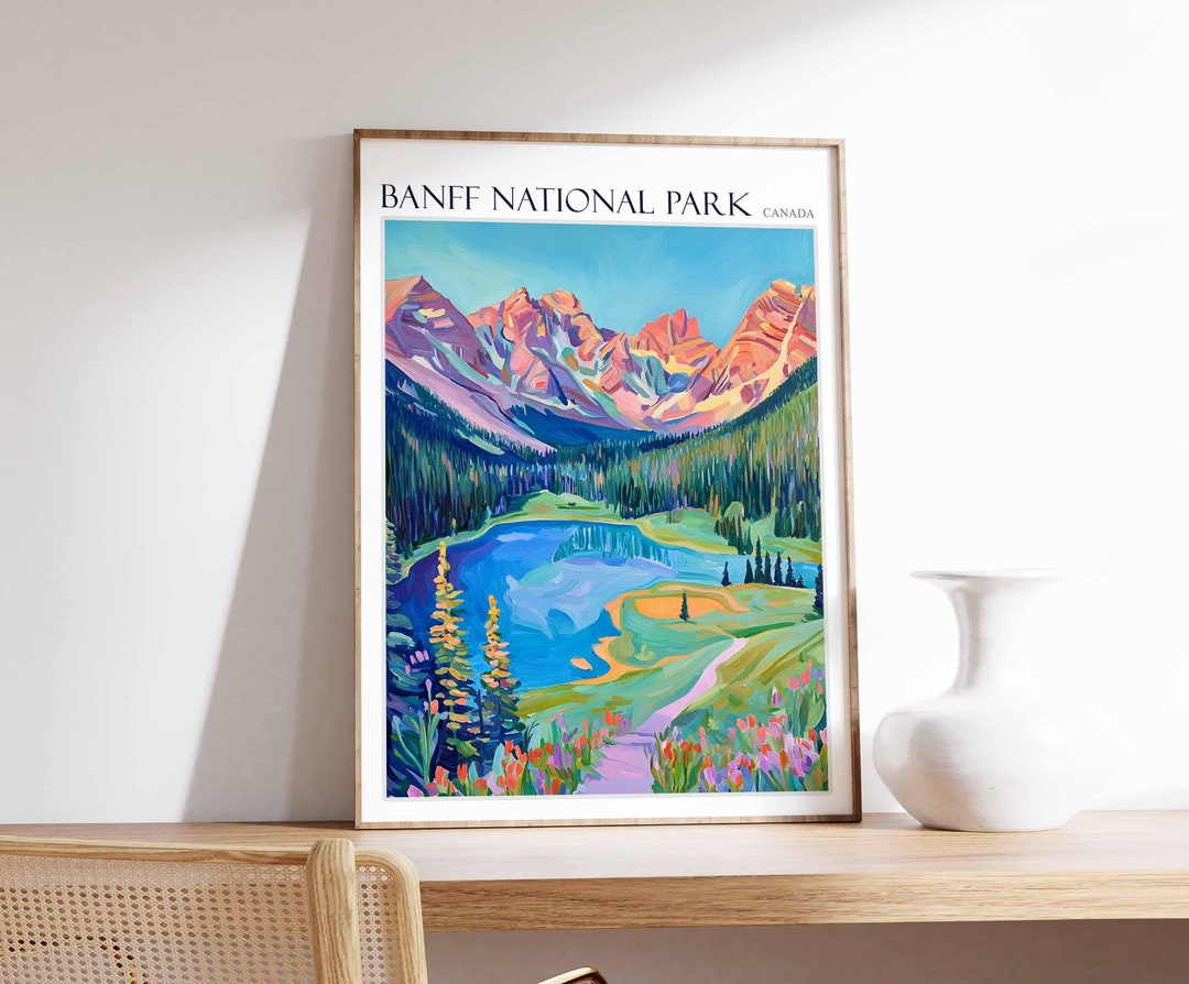 Banff National Park Poster, Banff National Park Art, Canadian Travel ...