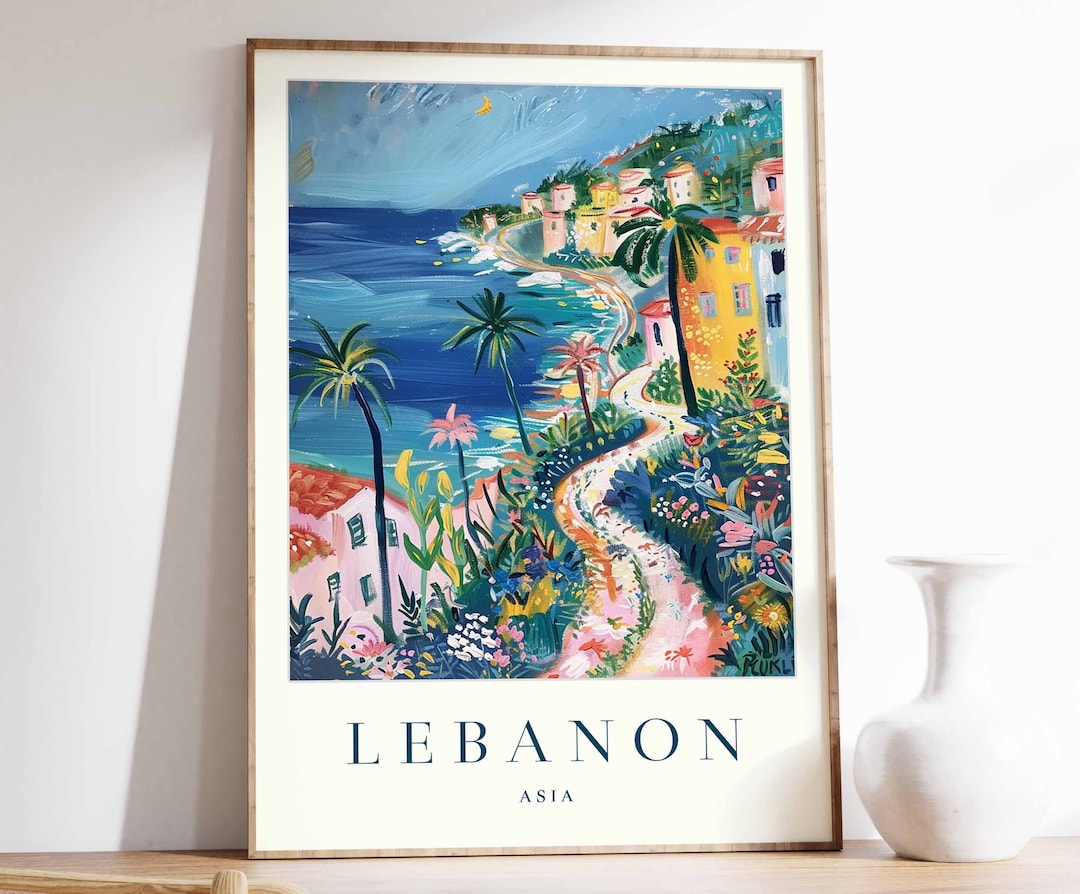Lebanon Poster, Lebanon Travel Print, Asia Wall Art, Asian Travel Print ...