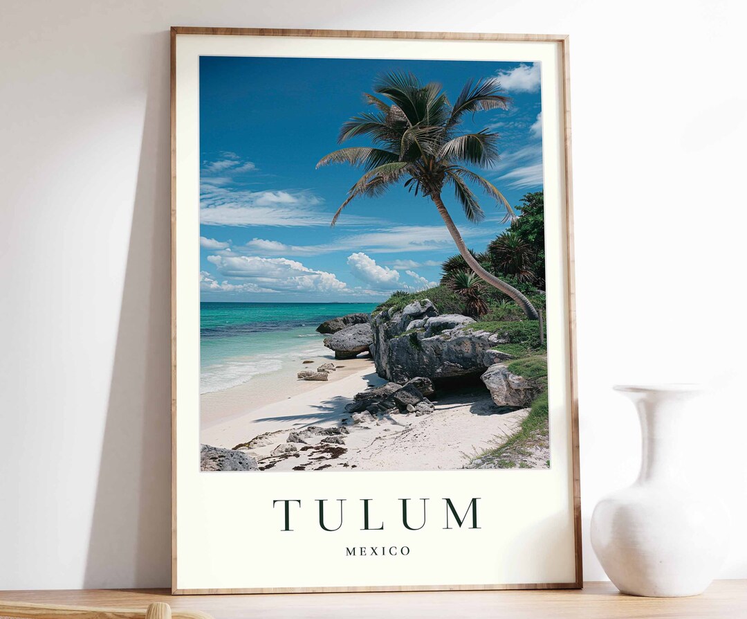 Tulum Poster, Tulum Travel Print, Mexico Wall Art, Mexican Decor ...