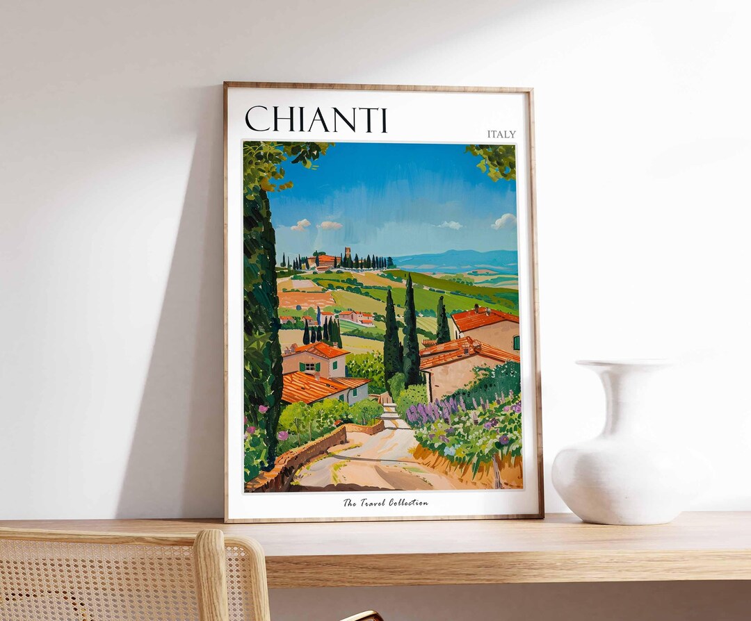 Chianti Poster, Chianti Travel Print, Italy Wall Art, Italian Travel ...
