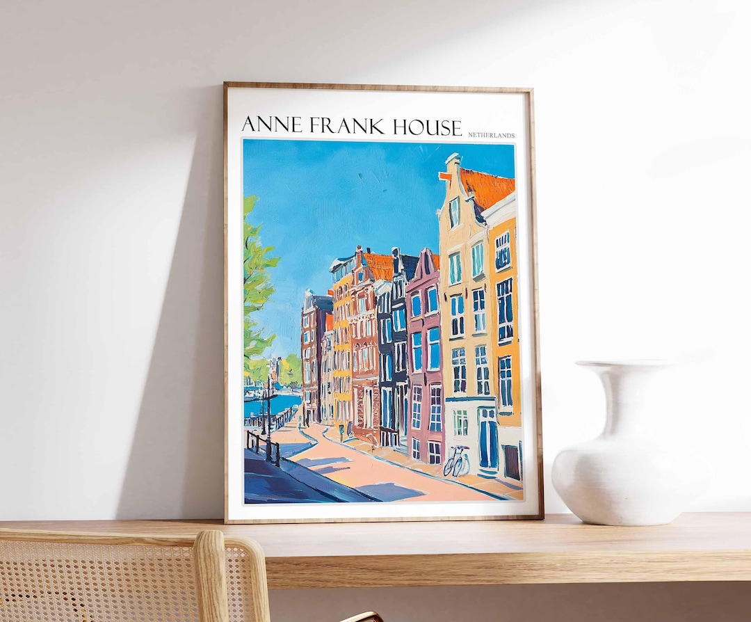 Anne Frank House Poster, Anne Frank House Travel Print, Netherlands ...